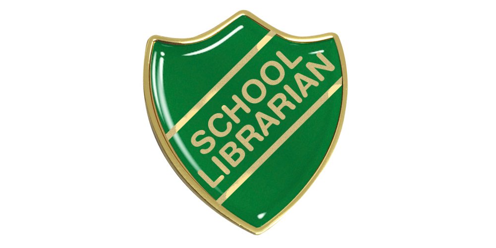 Capricornone School Librarian Gel Domed School Shield Badge (Green ...