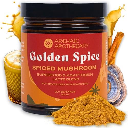 Amazon.com: Golden Spice - Golden Milk w/Mushrooms, Heirloom Turmeric ...
