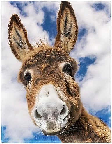 Amazon.com: Rstick Donkeys Blanket Cute Animals Fleece Blanket Soft ...