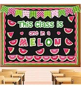 Amazon.com: ZOiiWA Watermelon Bulletin Board Decorations One in a Melon ...