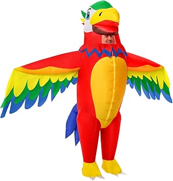 Amazon.com: KOOY Inflatable Parrot Costume Adult Parrot Blow Up Costume ...