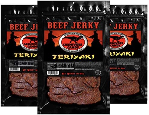 Amazon.com: Carnivore Candy Teriyaki Beef Jerky – Beef Jerky with ...