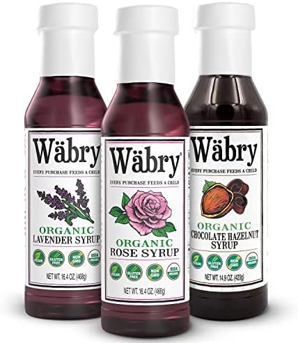 Amazon.com: Wäbry Organic Syrup – Coffee Lover’s Trio | Rose, Lavender ...