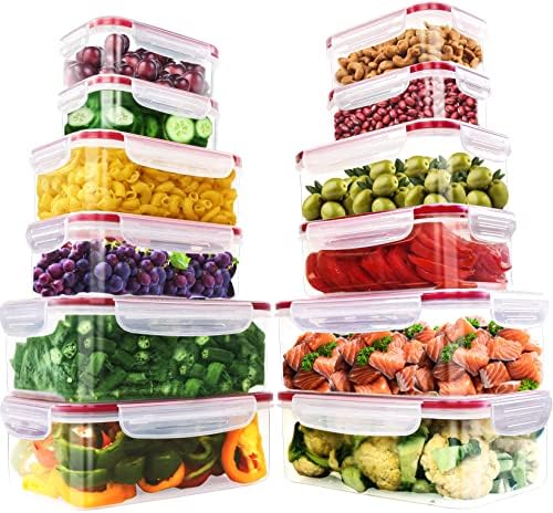 KICHLY Plastic Airtight Food Storage Containers - 18 Pieces (9 ...