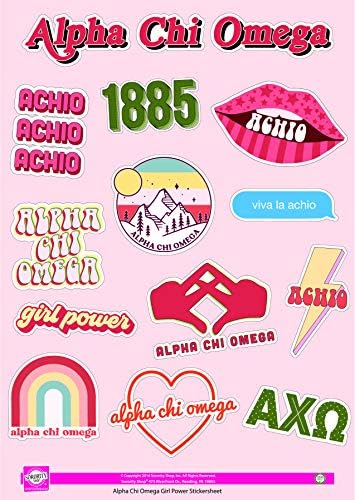 Amazon.com: Sorority Shop - Kappa Alpha Theta - Sticker Sheet - Girl Power