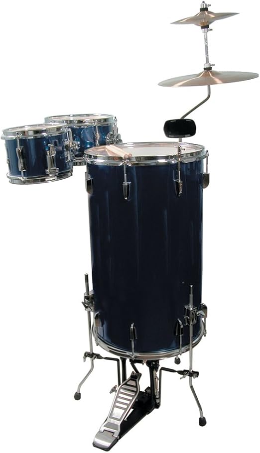 Amazon.com: GP Percussion GP75MB Cocktail Drum Set (Midnight Blue ...