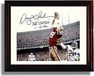 Amazon.com: Dwight Clark The Catch Autograph Promo Print - Framed 8x10 ...