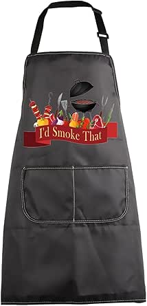 Amazon.com: MBMSO I'd Smoke That Apron Meat Smoking Apron Funny ...