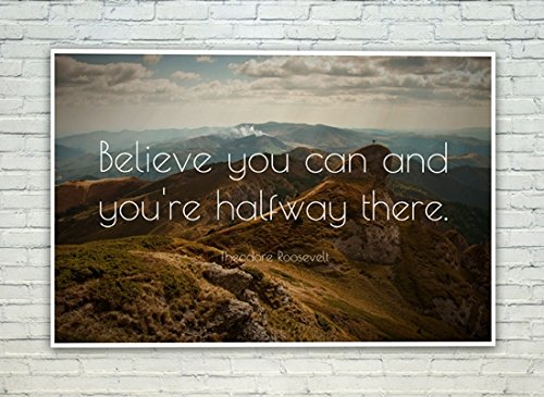 Posterskart Believe You Can Motivational Quote Poster for Room 300 GSM ...
