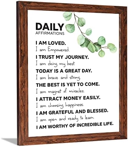 Chaka Chaundh Engineered Wood - Positive Affirmations Poster Frame - I ...