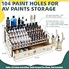 Amazon.com: OPHIR Wooden Paint Rack Organizer, Miniature Paint Holder with 104 Paint Holes of 2 ...