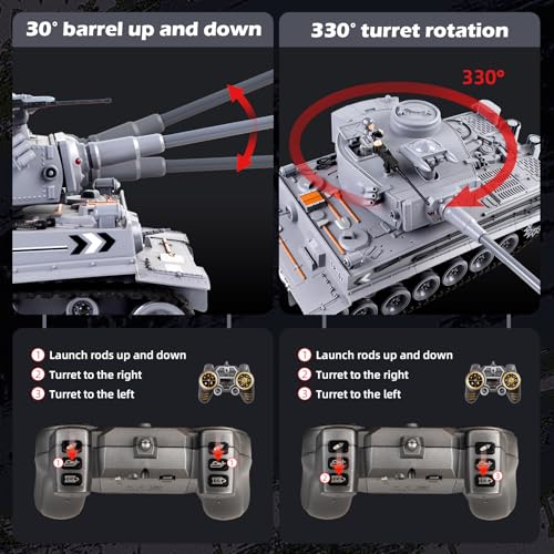1:18 German Tiger Grey RC Tank - Scale Model Kits Online Store