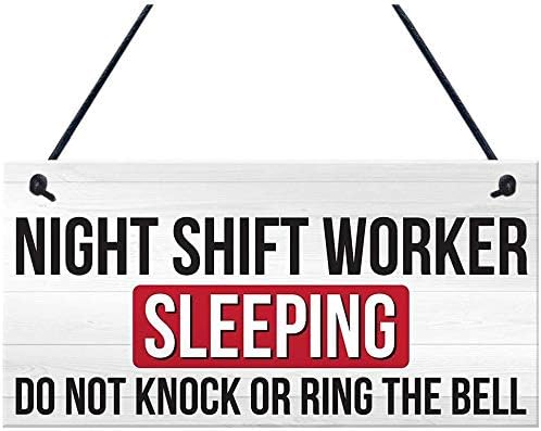 Amazon.com: Night Shift Worker Sleeping Do Not Knock or Ring The Bell ...