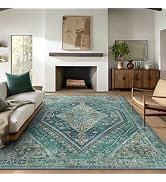 Amazon.com: Bavni Area Rug 8x10 Machine Washable Vintage Distressed ...