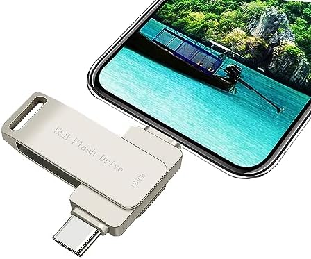 Amazon.com: MFi Certified 128GB Flash Drive for iPhone Photo Stick USB ...