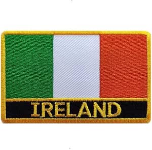 Amazon.com: Ruoming 1 PCS Ireland Flag Patches Iron On or Sew On Embroidered Tactical Military ...