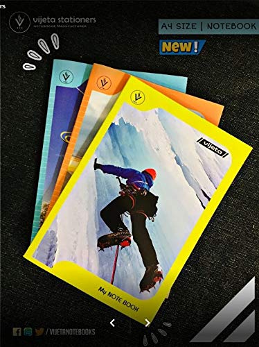 Vijeta Writing Register Notebook for School Office Home Single Ruled ...