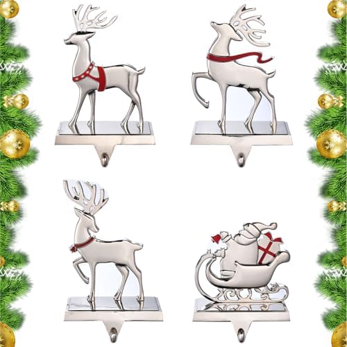 Amazon.com: Christmas Stocking Holder for Mantle Set of 6, Reusable ...