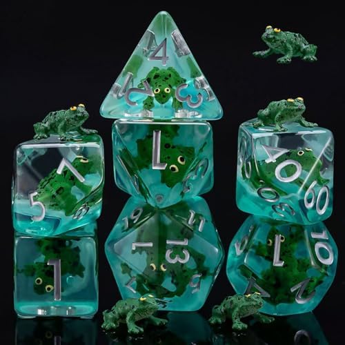 Amazon.com: DND Resin Frog Dice Set, Animal Polyhedral Dice for ...