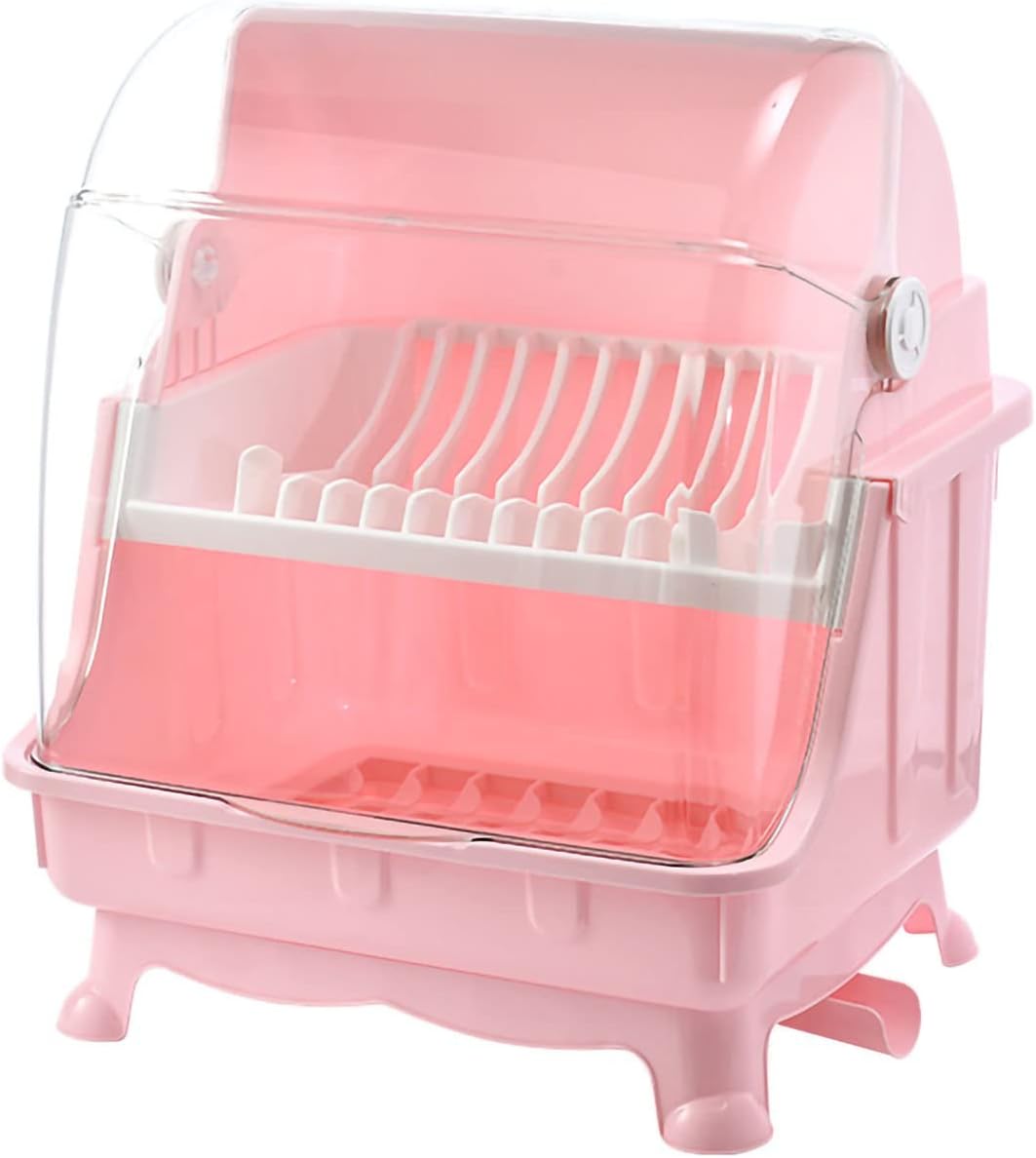 Amazon.com - WOHPNLE Dish Rack with Cover, Cutlery Dish Drainer Rack ...