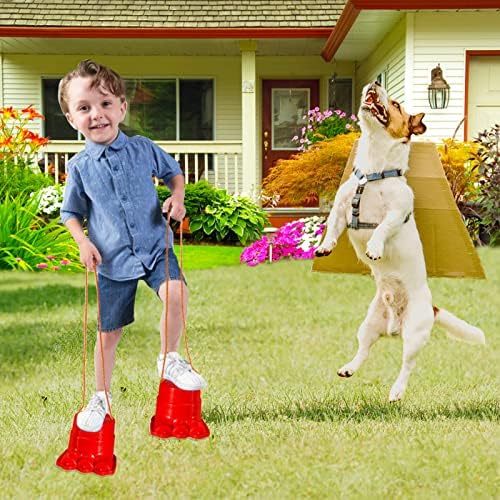 IROO Balancing Stilts for Kids, 4 Pairs Plastic Walking Stilts Children ...