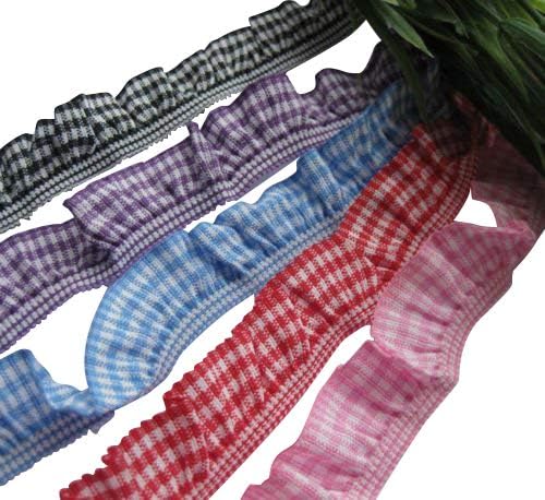 Amazon.com: Chenkou Craft 10 Yards 3/4" Gingham Elastic Trim Ruffle ...
