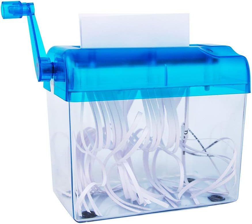 Manual Shredder - A6 Straight Cut Smash Portable Mini Paper Grinder ...