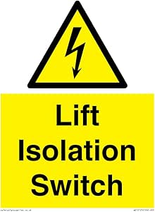 Amazon.com: Lift Isolation Switch Sign - 150x200mm - A5P : Industrial ...