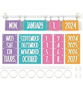 Amazon.com : Naozinebi Boho Calendar Bulletin Board Set Boho Rainbow ...