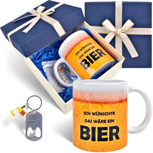 Bier Tasse Geschenke Set für Männer - 3 Stück Bier Tass mit Lustig ...