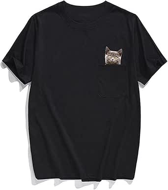 Hidden Middle Finger Signed Funny Cat Printed T-Shirt, Cat Middle ...
