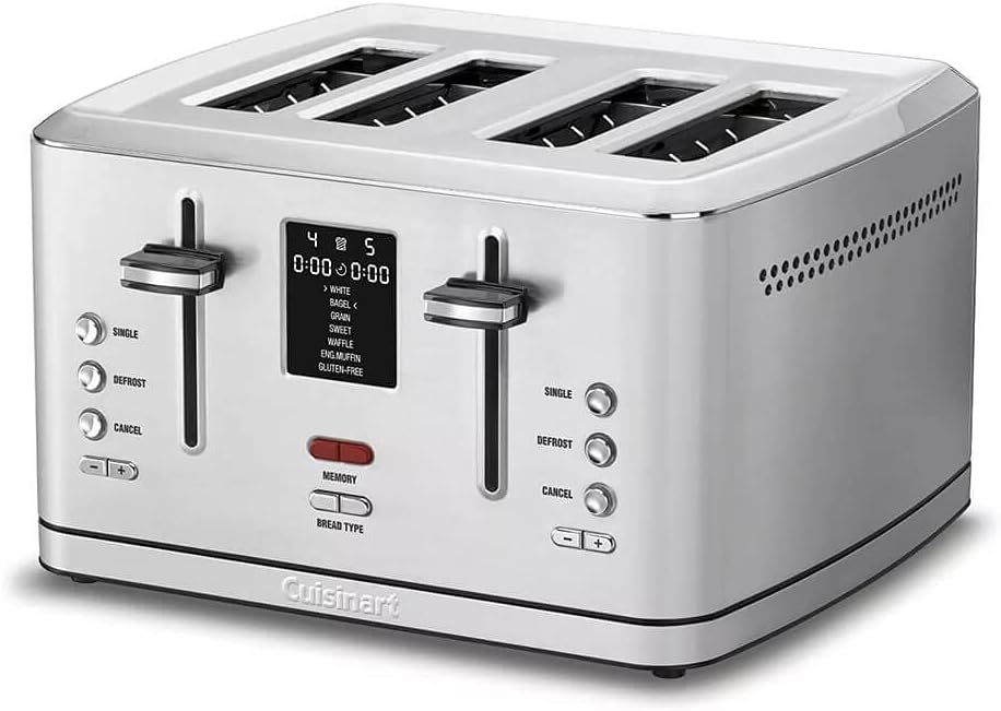 Amazon.com: Megachef 4 Slice Toaster in Stainless Steel Silver: Home ...