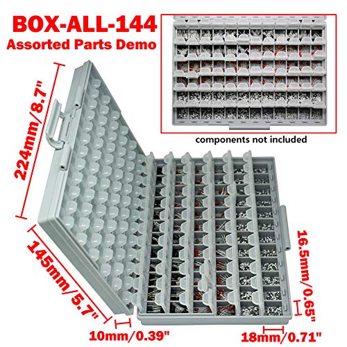 Snapklik.com : AideTek BOX-ALL Empty Enclosures 144 Compartments