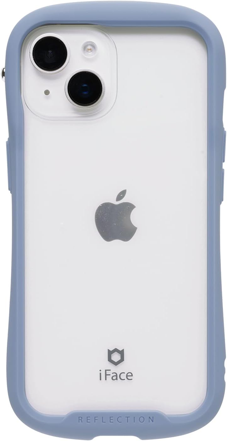 Amazon.co.jp: 【Amazon.co.jp 限定】iFace Reflection iPhone 15/14/13 ケース ケース クリア 強化ガラス (ペールブルー)【エコPKG ...