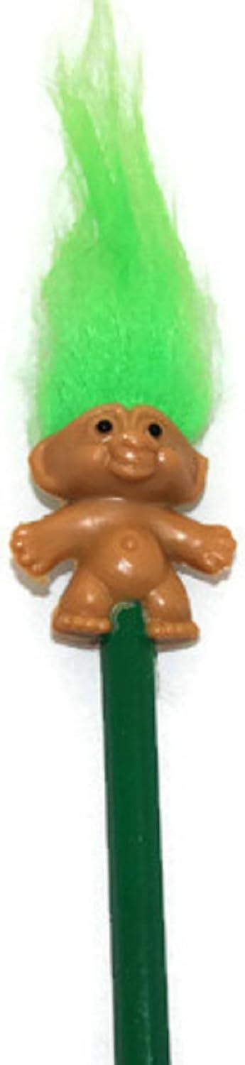 Amazon.com: Green Haired Troll Pencil Green Pencil - Troll 1 1/2 ...