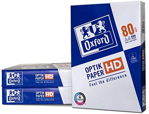 OXFORD Printer Paper A4, Premium Optik Paper, 3 X 500 Sheets, White, EU ...