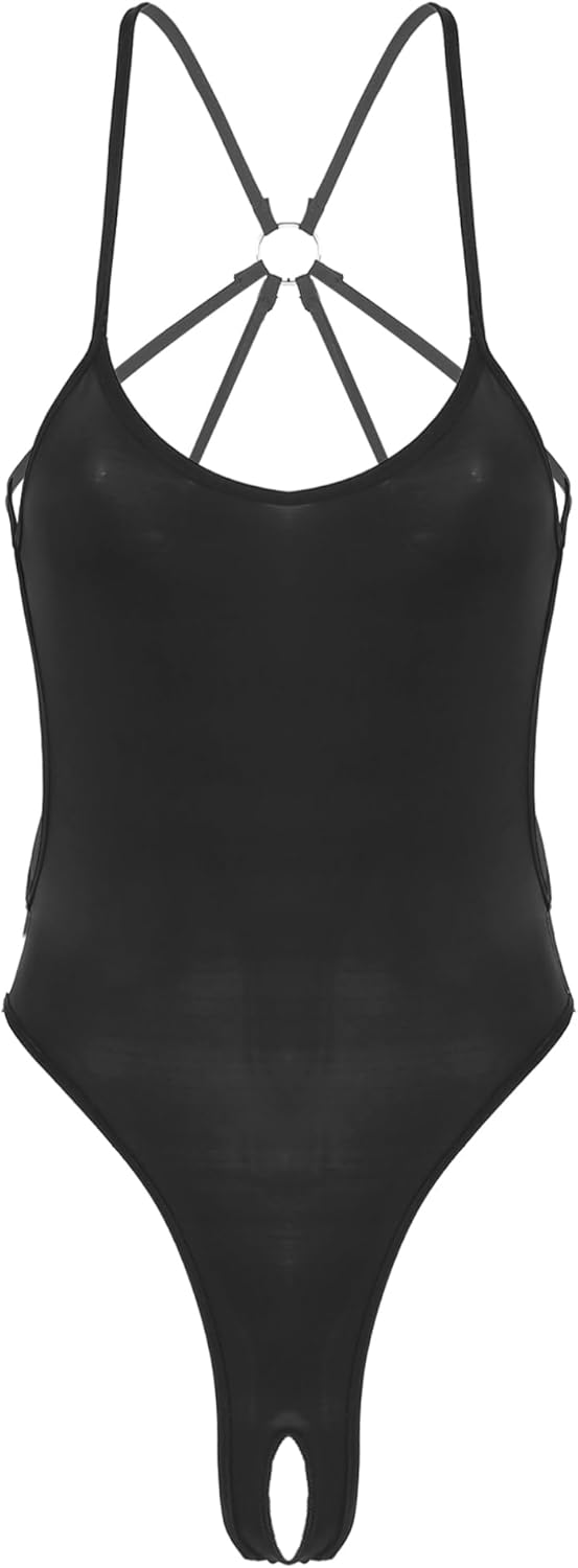 YiZYiF Women's Translucent Sheer When Wet Swimsuit One Piece Monokini ...