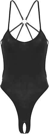 YiZYiF Women's Translucent Sheer When Wet Swimsuit One Piece Monokini ...