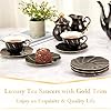 Amazon.com | DUJUST 6 pc Porcelain Tea Saucers, 6 inch, Luxury British Style Coffee Cup Saucers ...