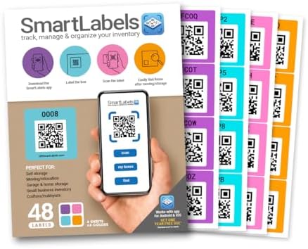 QR Code Smart Labels | Color Coded Scannable Stickers for Storage Bins ...