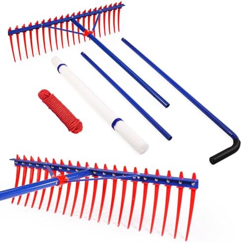 Amazon.com : YIVIKPE 40" Extra-Large Heavy Duty Lake Weed Rake for ...