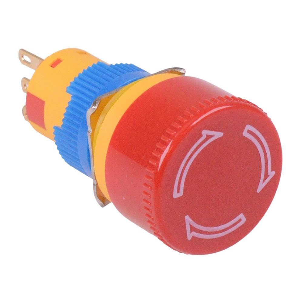 Red 16mm Emergency Stop Switch IP65 NO/NC: Amazon.com: Industrial ...