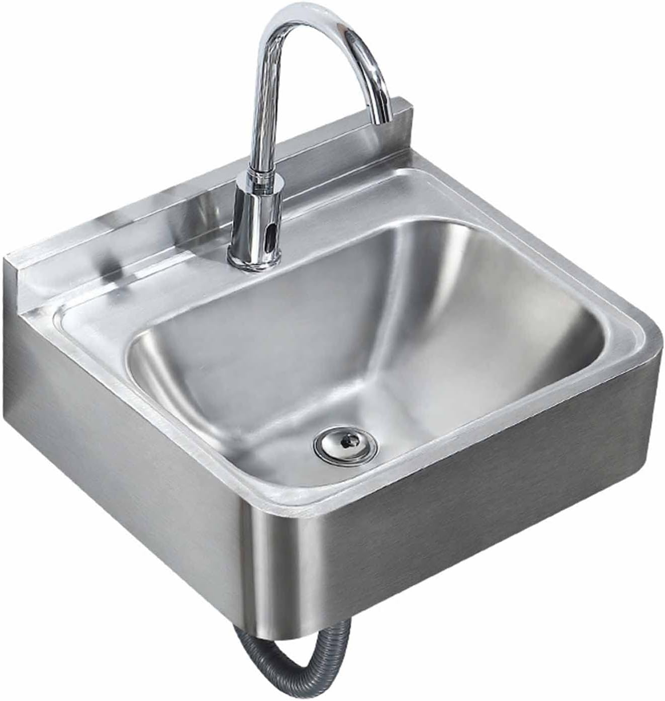 Utility Sink Single Bowl Stainless Steel Commercial Kitchen Sink, Wall ...