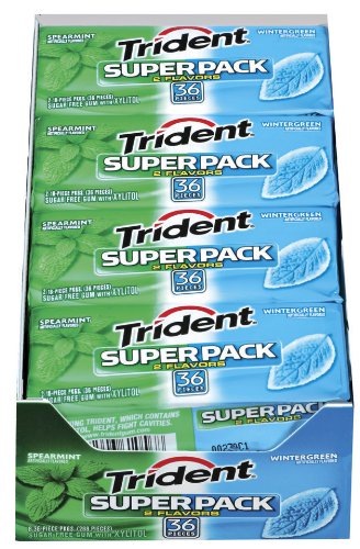 Amazon.com : Trident Super Pack Spearmint Wintergreen, 8-Count Packages ...