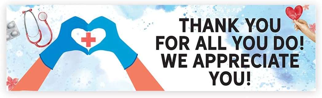 Amazon.com: Andaz Press 13x48 Thank You For All You Do, Happy Nurses ...