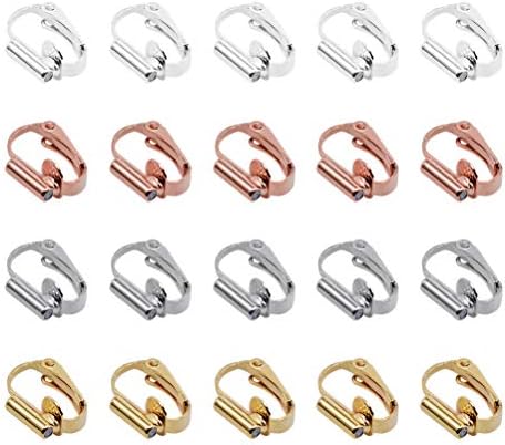 Healifty 20Pcs Clip Earring Findings Ear Wire Non Pierced Earring ...
