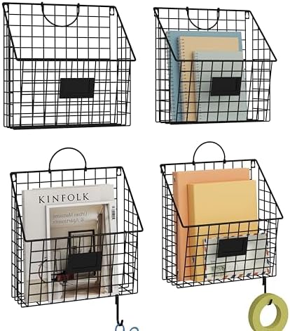 Amazon.com : Wall35 Amalfi Hanging File Folders Office Desk Organizer ...