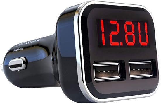 Amazon.com: Jebsens 4.8A 24W Dual USB Car Charger Volt Meter Car ...