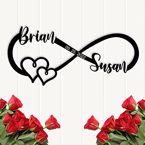 Amazon.com : YTDESIGN Infinity Heart Sign Metal Wall Decor, Custom ...