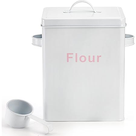 Amazon.com: Gdfjiy Flour Container Metal Flour Tin, Flour Storage ...